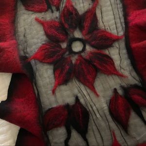 Accessories | Designer Original Hand Made Ruffled Felt Shawl | Poshmark